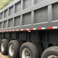 China CIMC HUAJUN 40 Ton 3 Axle Multi Axle Hydraulic Dump Tipper Trailer for Trucking Needs for sale