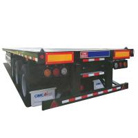 China CIMC HUAJUN Semi-Trailer for Asian Market 3 axle 40FT flatbed container trailer built for sale