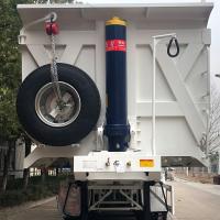 China 50 ton CIMC HUAJUN 4 Axle Tipper Semi Trailer in Required RAL Color for sale