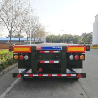 China CIMC HUAJUN Semi-Trailer for Asian Market 3 axle 40FT flatbed container trailer built for sale