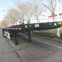 China CIMC HUAJUN Semi-Trailer for Asian Market 3 axle 40FT flatbed container trailer built for sale