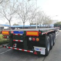 China CIMC HUAJUN Semi-Trailer for Asian Market 3 axle 40FT flatbed container trailer built for sale