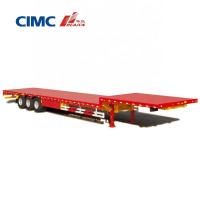 China Hot Cimc Huajun 3axle Loader Low Bed Semi Drop Deck Trailer for Steel Construction for sale