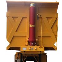China 12R22.5 tires 4 axles U type hydraulic tipping truck trailer 38CBM by CIMC HUAJUN for sale