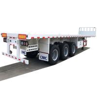 China 3 Axles 40 ft Flatbed Container Truck Semi Trailer with Competitive and Steel Material for sale