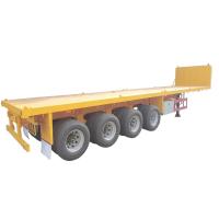 China High Capacity 60 Tons Flatbed Truck Trailer for Container Transport by CIMC HUAJUN for sale