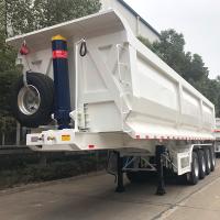 China 50T Max Payload CIMC HUAJUN 4 Axle U Body Rear Tipping Semi Trailer for sale