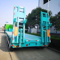 China Truck Trailer CIMC HUAJUN Lowboy Lowbed Trailer for Unpaved Roads and Rough Terrain for sale