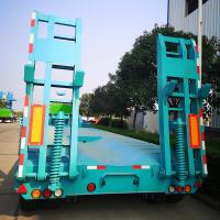 China Truck Trailer CIMC HUAJUN Lowboy Lowbed Trailer for Unpaved Roads and Rough Terrain for sale