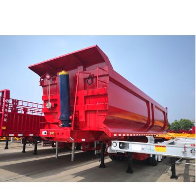 China Best 57CBM ATV Tipping Trailer by CIMC with 13TON Axle FUWA and 12R22.5 Tires for sale