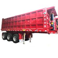China Best 57CBM ATV Tipping Trailer by CIMC with 13TON Axle FUWA and 12R22.5 Tires for sale