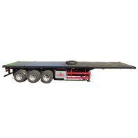 China 80T Truck Chassis CIMC HUAJUN 20ft 40ft Flatbed Container Trailer with 12R22.5 Tires for sale