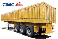 China 11.00r20 Tires and Standard 28Ton Landing Gear Side Tipper Semi-Trailer by CIMC HUAJUN for sale