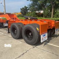 China 3 Axles Flatbed Semi Trailer Double Linked for Transporting 200 Tons 40ft Containers for sale