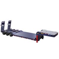 China Hot Cimc Huajun 3axle Loader Low Bed Semi Drop Deck Trailer for Steel Construction for sale