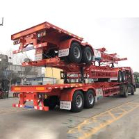 China 40T Max Payload Air Suspension Extendable Slider Skeleton Container Chassis Semi-trailer for sale