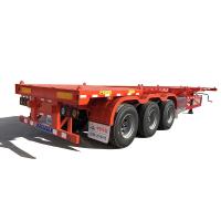 China 2/3 Axles 40 ft 20 ft Container Chassis Skeleton Semi-Trailer with 40T Max Payload for sale