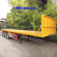 China Africa 4 Axles Semi Trailer 80 Ton Flat Bed for Heavy Duty Transport and Logistics for sale
