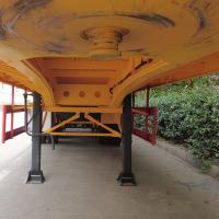 China Africa 4 Axles Semi Trailer 80 Ton Flat Bed for Heavy Duty Transport and Logistics for sale