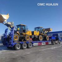China Mechanical Suspension and Hydraulic Ramp 3 Axles 60T/80T Lowbed Semi Trailer for Truck for sale
