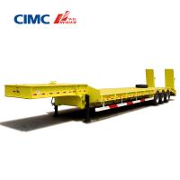 China Mechanical Suspension and Hydraulic Ramp 3 Axles 60T/80T Lowbed Semi Trailer for Truck for sale