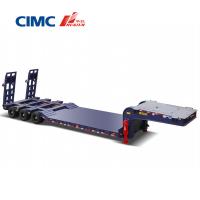 China Mechanical Suspension and Hydraulic Ramp 3 Axles 60T/80T Lowbed Semi Trailer for Truck for sale