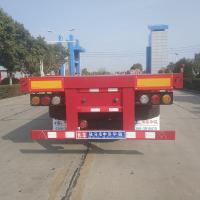 China 40 Ton Max Payload Tri-axle Flatbed Container Semi Trailer for Truck for sale