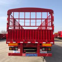China FUWA or BPW Axle Truck Trailer CIMC HUAJUN Fence Flatbed Semi Trailer with Design for sale