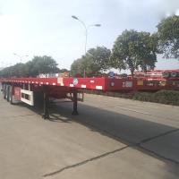 China 40 Ton Max Payload Tri-axle Flatbed Container Semi Trailer for Truck for sale