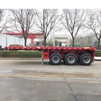 China 40 Ton Max Payload Tri-axle Flatbed Container Semi Trailer for Truck for sale