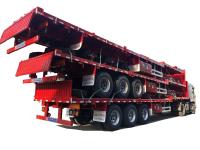 China JOST 90 Kingpin and 13T FUWA Axle CIMC HUAJUN 3 Axle Fence Semi Trailer for sale
