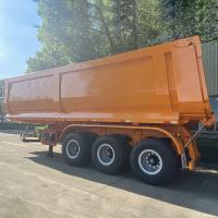 China 2022 Africa Model U-shaped Semi Trailer End Dump Truck with Stones and Sands Function for sale