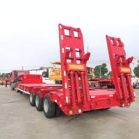 China Heavy Duty Tri Axles Lowbed Semi Trailer Tire 295/60R22.5-18PR Main Beam 12/8/14 for sale