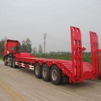 China Heavy Duty Tri Axles Lowbed Semi Trailer Tire 295/60R22.5-18PR Main Beam 12/8/14 for sale