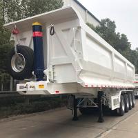 China Main Beam 500mm Height Q345B CIMC Tipper Galvanised Crane Dump Semi Trailer Truck for sale