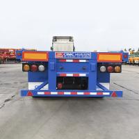 China Landing Gear JOST Two-speed Flatbed Semi Trailer for Transporting 20ft 40ft Containers for sale