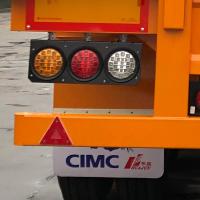 China CIMC HUAJUN 50t Tri Axle Cement Transportation Fence Cargo Trailer with 12R22.5 Tires for sale