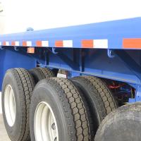China Landing Gear JOST Two-speed Flatbed Semi Trailer for Transporting 20ft 40ft Containers for sale