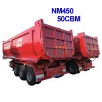 China Mechanical Suspension U Shape Tipper Dump Trailer for Bulk Cargo Sand and Grain Transport for sale