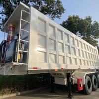 China CIMC 13000*2550mm Front Lifting Tipper Trailer Tipping Dumper Semi Trailer Oil Cylinder for sale