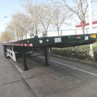 China 40ft Container Flatbed Semi Truck Trailers with Optional Tires and 12 Sets Twist Locks for sale