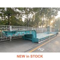 China 3 Axles Lowbed Trailer with Mechanical Suspension CIMC HUAJUN Stock for sale