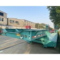 China 3 Axles Lowbed Trailer with Mechanical Suspension CIMC HUAJUN Stock for sale