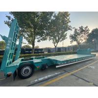 China 3 Axles Lowbed Trailer with Mechanical Suspension CIMC HUAJUN Stock for sale