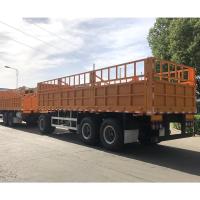 China Top Design CIMC HUAJUN Stake Cargo Trailer with Double Box Fence Semi Trailer for sale