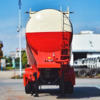China Durable CIMC HUAJUN 40CBM Dry Bulk Powder Cement Tank Carrier 3 Axles Tanker Semi Trailer for sale