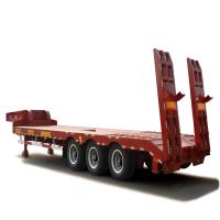 China Mechanical Suspension Gooseneck Equipment 3 Axles Lowbed Semi Trailer for Heavy Duty Transport for sale