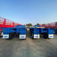 China JOST Two-Speed Landing Gear 3 Axles 40ft Container Flatbed Semi Truck Trailers in Africa for sale