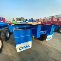 China JOST Two-Speed Landing Gear 3 Axles 40ft Container Flatbed Semi Truck Trailers in Africa for sale
