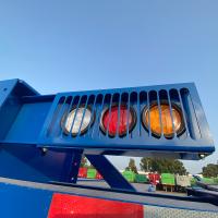 China JOST Two-Speed Landing Gear 3 Axles 40ft Container Flatbed Semi Truck Trailers in Africa for sale
